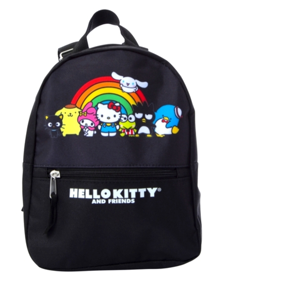 Sanrio | Accessories | Sanrio Hello Kitty Black Backpack With Rainbow ...
